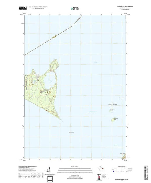 US Topo 7.5-minute map for Chambers Island WIMI – American Map Store