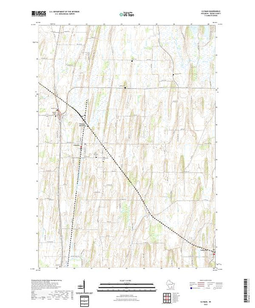 US Topo 7.5-minute map for Clyman WI – American Map Store