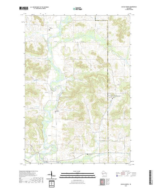 US Topo 7.5-minute map for Colfax North WI – American Map Store
