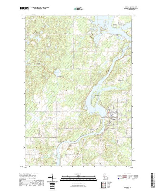 US Topo 7.5-minute map for Cornell WI – American Map Store