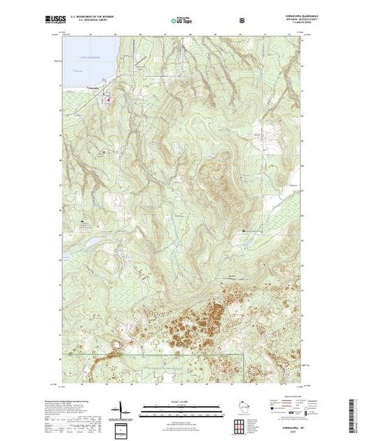 US Topo 7.5-minute map for Cornucopia WI – American Map Store