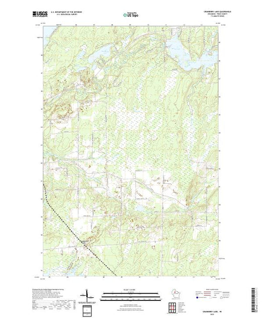 US Topo 7.5-minute map for Cranberry Lake WI – American Map Store