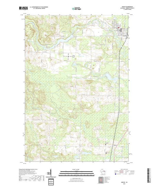 US Topo 7.5-minute map for Crivitz WI – American Map Store