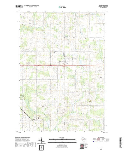 US Topo 7.5-minute map for Curtiss WI – American Map Store