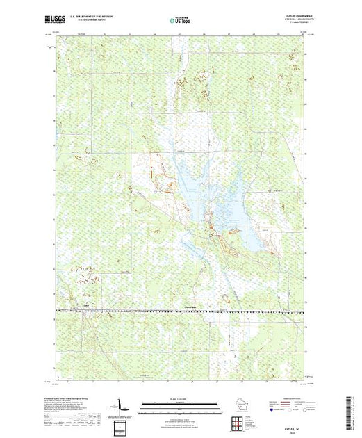 US Topo 7.5-minute map for Cutler WI – American Map Store