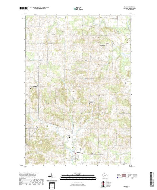 US Topo 7.5-minute map for Dallas WI – American Map Store