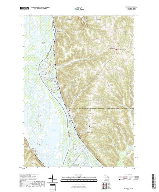 US Topo 7.5-minute map for De Soto WIIA – American Map Store