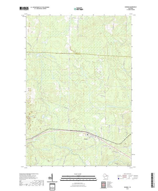 US Topo 7.5-minute map for Dunbar WI – American Map Store