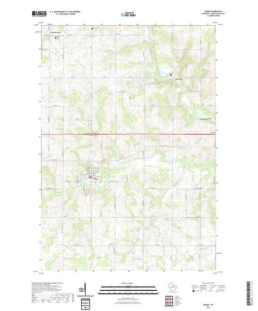 US Topo 7.5-minute map for Edgar WI – American Map Store