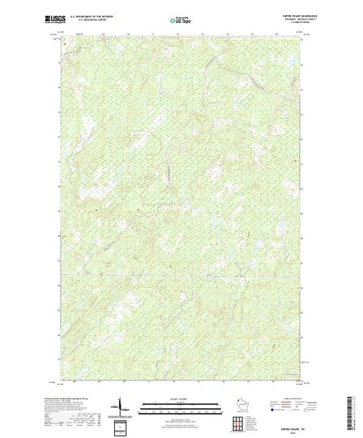 US Topo 7.5-minute map for Empire Swamp WI – American Map Store