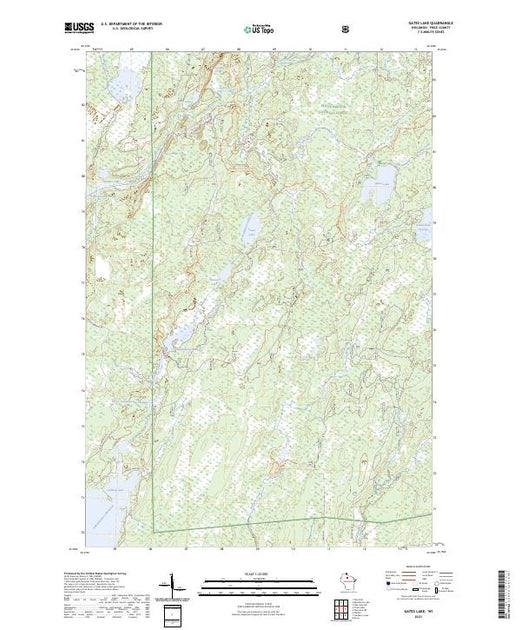 US Topo 7.5-minute map for Gates Lake WI – American Map Store