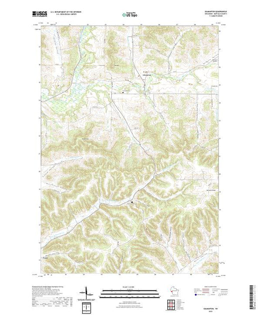 US Topo 7.5-minute map for Gilmanton WI – American Map Store