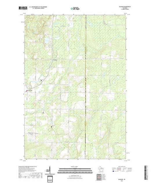 US Topo 7.5-minute map for Gleason WI – American Map Store