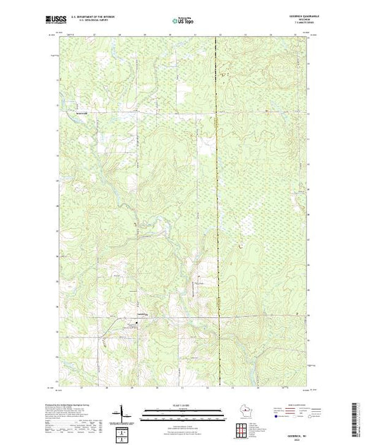 US Topo 7.5-minute map for Goodrich WI – American Map Store