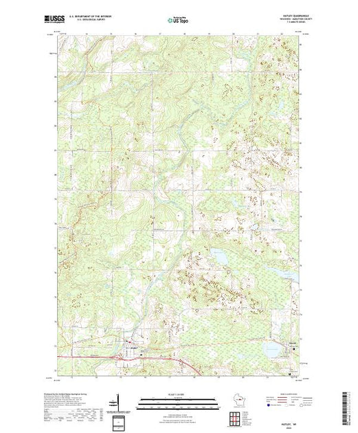 US Topo 7.5-minute map for Hatley WI – American Map Store