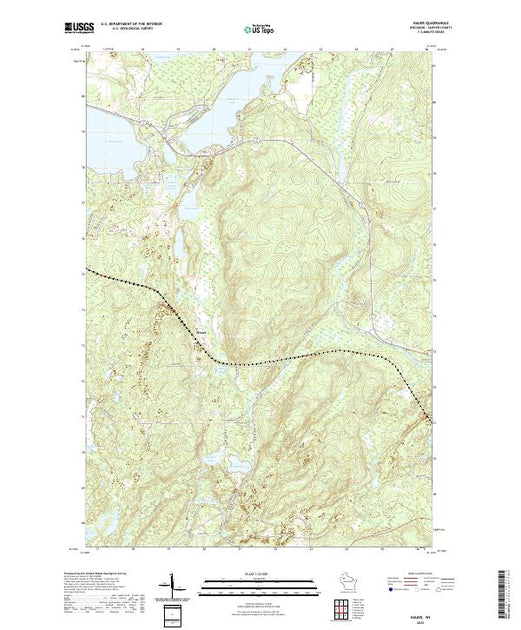 US Topo 7.5-minute map for Hauer WI – American Map Store
