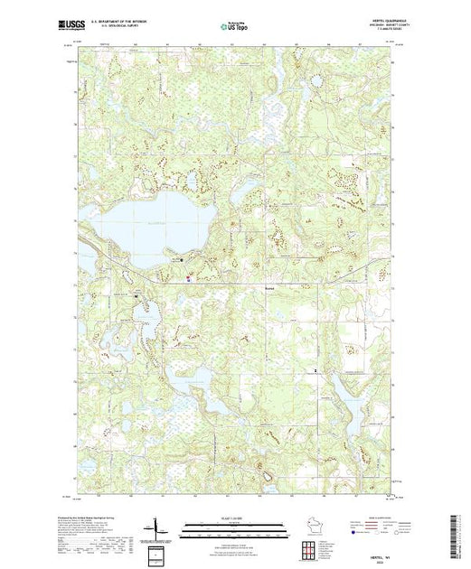 US Topo 7.5-minute map for Hertel WI – American Map Store