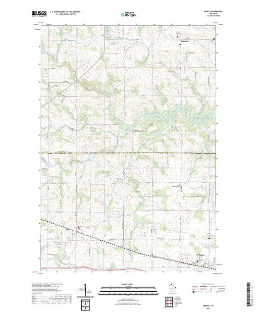 US Topo 7.5-minute map for Hewitt WI – American Map Store