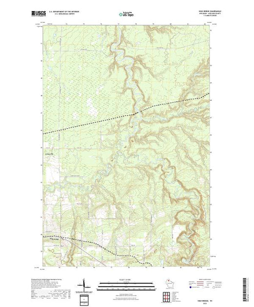 US Topo 7.5-minute map for High Bridge WI – American Map Store