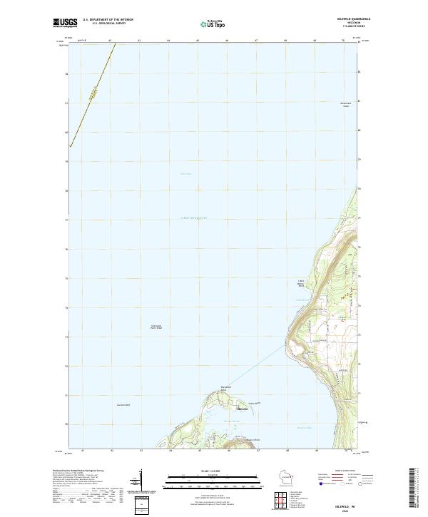 US Topo 7.5-minute map for Idlewild WI – American Map Store