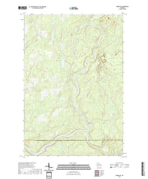 US Topo 7.5-minute map for Ingram NE WI – American Map Store