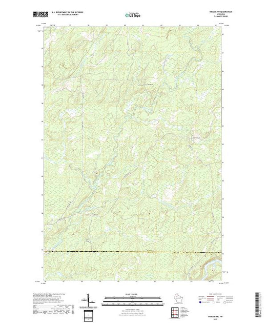 US Topo 7.5-minute map for Ingram NW WI – American Map Store
