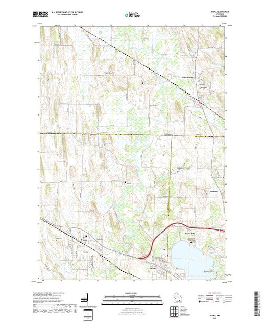US Topo 7.5-minute map for Ixonia WI – American Map Store