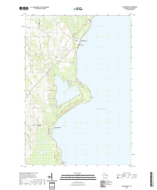 US Topo 7.5-minute map for Jacksonport WI – American Map Store