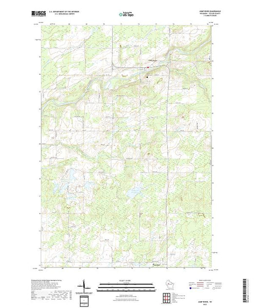 US Topo 7.5-minute map for Jump River WI – American Map Store