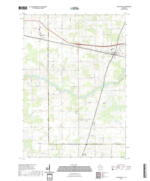US Topo 7.5-minute map for Junction City WI – American Map Store