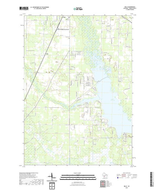 US Topo 7.5-minute map for Kelly WI – American Map Store