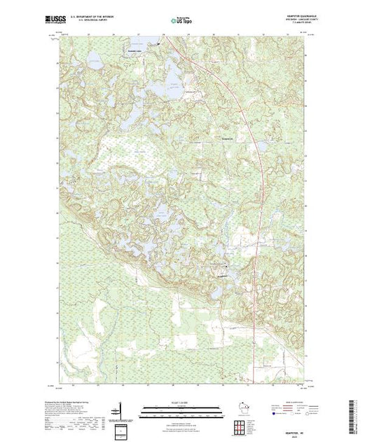 US Topo 7.5-minute map for Kempster WI – American Map Store