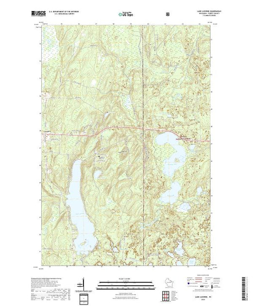 US Topo 7.5-minute map for Lake Lucerne WI – American Map Store
