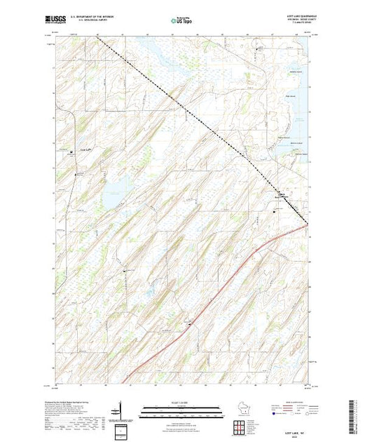 US Topo 7.5-minute map for Lost Lake WI – American Map Store