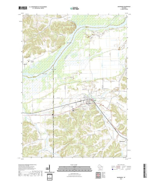 US Topo 7.5-minute map for Mazomanie WI – American Map Store