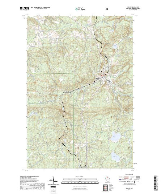 US Topo 7.5-minute map for Mellen WI – American Map Store