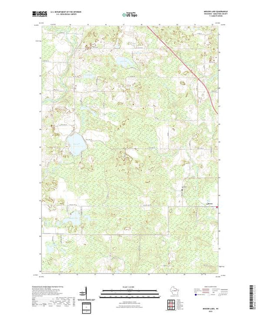 US Topo 7.5-minute map for Mission Lake WI – American Map Store