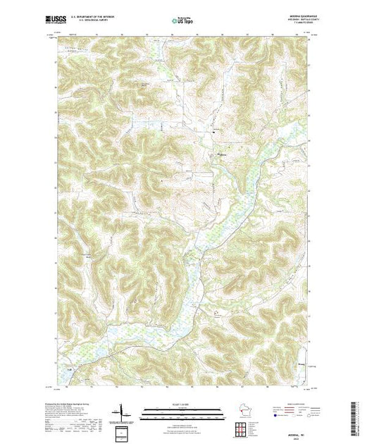 US Topo 7.5-minute map for Modena WI – American Map Store