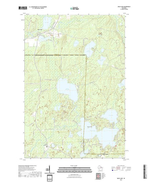 US Topo 7.5-minute map for Mole Lake WI – American Map Store