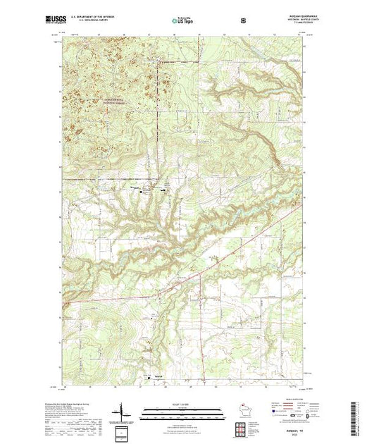 US Topo 7.5-minute map for Moquah WI – American Map Store