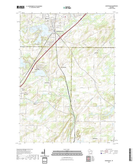 US Topo 7.5-minute map for Mukwonago WI – American Map Store