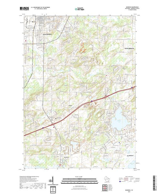 US Topo 7.5-minute map for Muskego WI – American Map Store