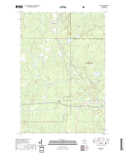 US Topo 7.5-minute map for Newald WI – American Map Store