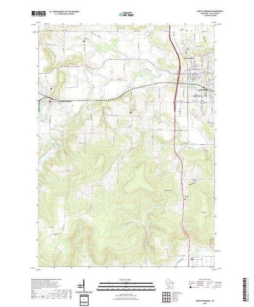 US Topo 7.5-minute map for North Freedom WI – American Map Store