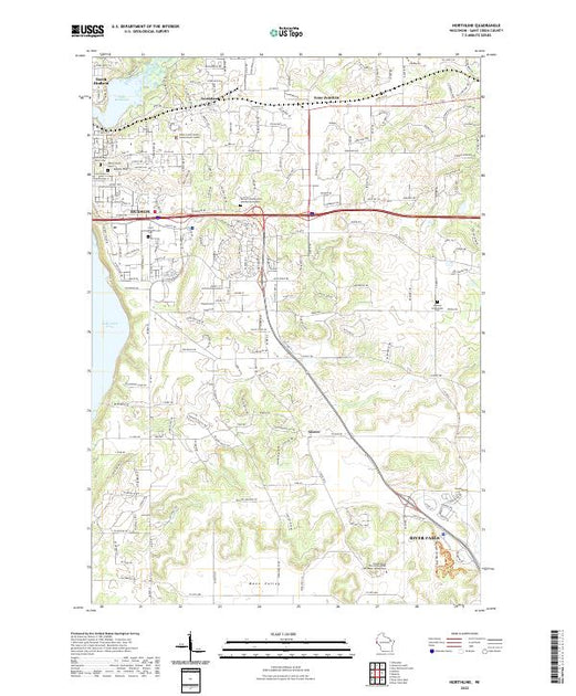 US Topo 7.5-minute map for Northline WI – American Map Store