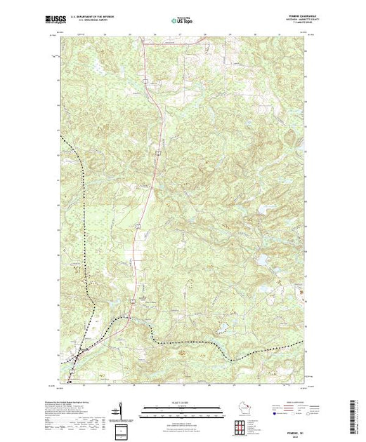 US Topo 7.5-minute map for Pembine WI – American Map Store