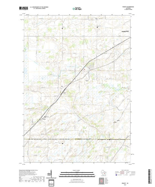 US Topo 7.5-minute map for Pickett WI – American Map Store