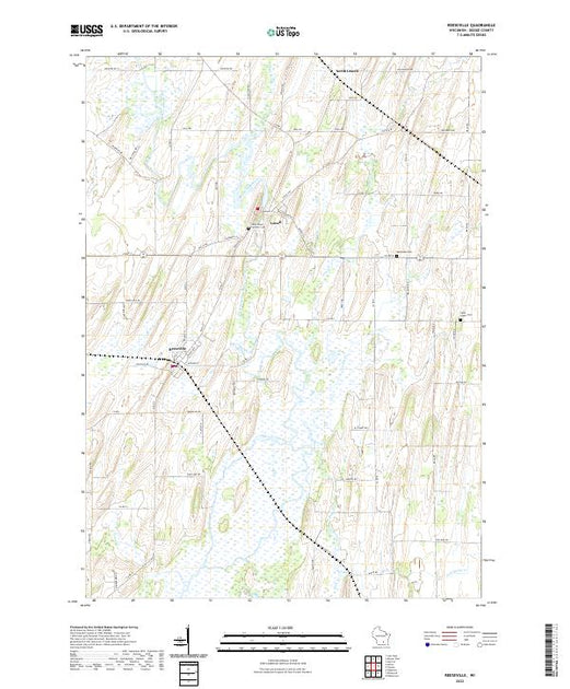 US Topo 7.5-minute map for Reeseville WI – American Map Store