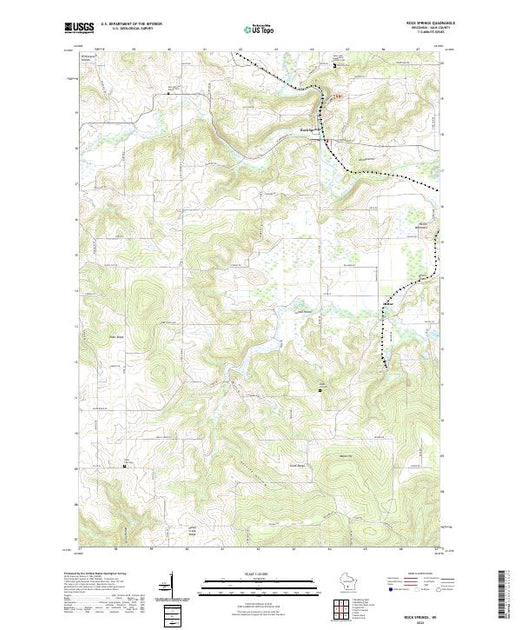 US Topo 7.5-minute map for Rock Springs WI – American Map Store