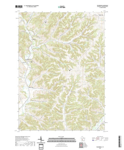 US Topo 7.5-minute map for Rockbridge WI – American Map Store